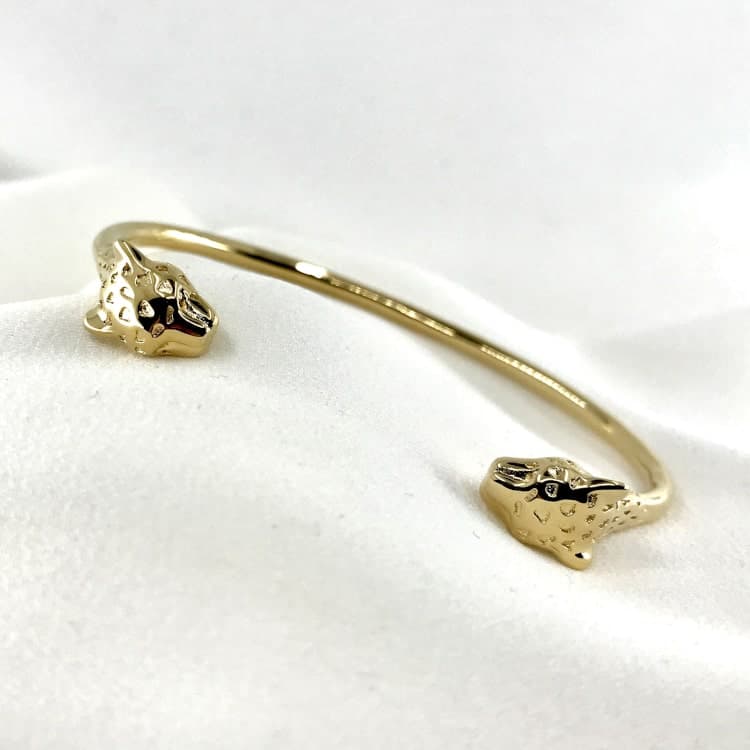Bracelet Jonc panthère en plaqué or - La Pépite Pujol - Bijoux de qualités